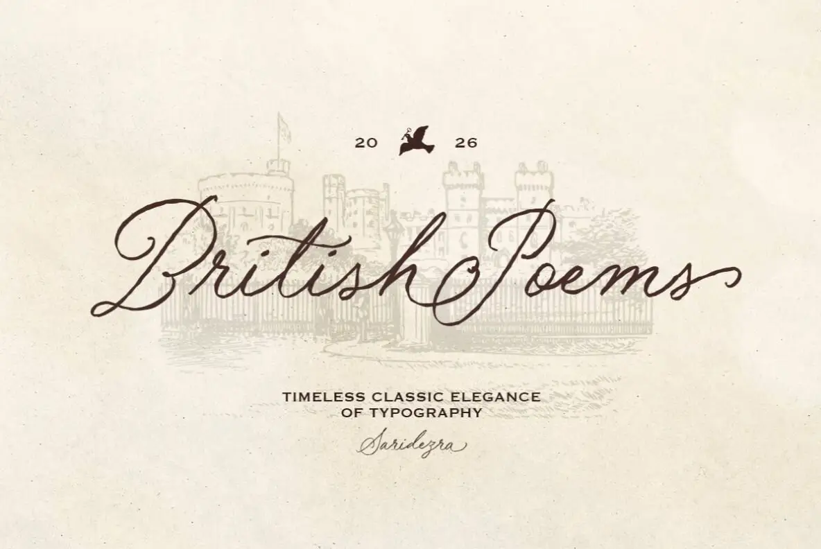 British Poems Font - YouWorkForThem