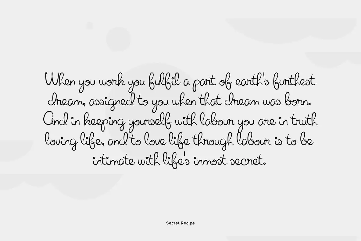 Secret Recipe Font - YouWorkForThem
