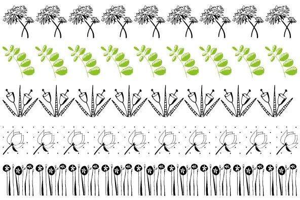 Flower Leaf Borders Font - YouWorkForThem