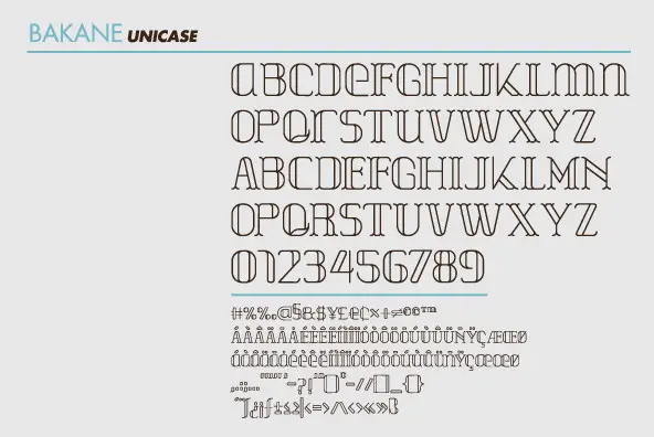 Bakane Font - FontPath