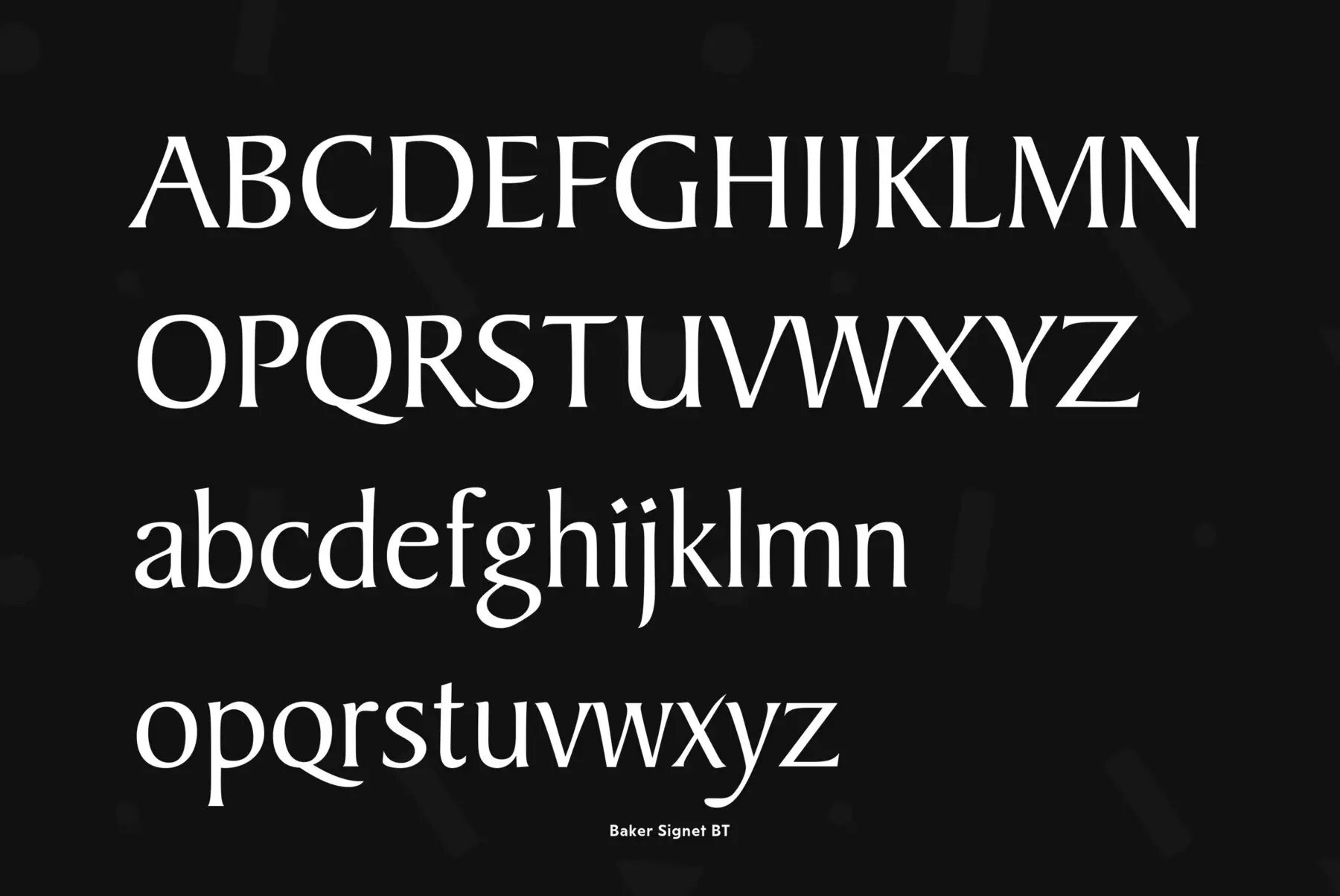 Baker Signet Font - YouWorkForThem
