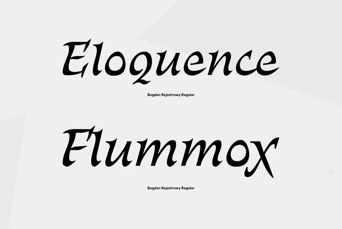 Bogdan Rejestrowy Font - FontPath