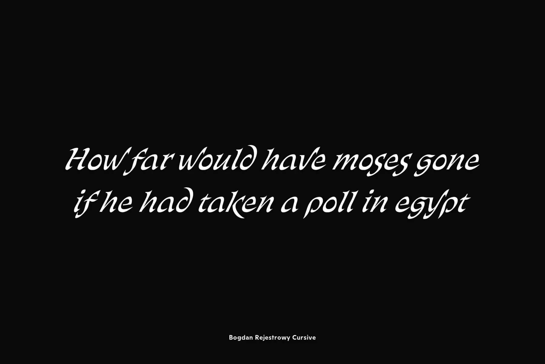 Bogdan Rejestrowy Cursive Font - YouWorkForThem