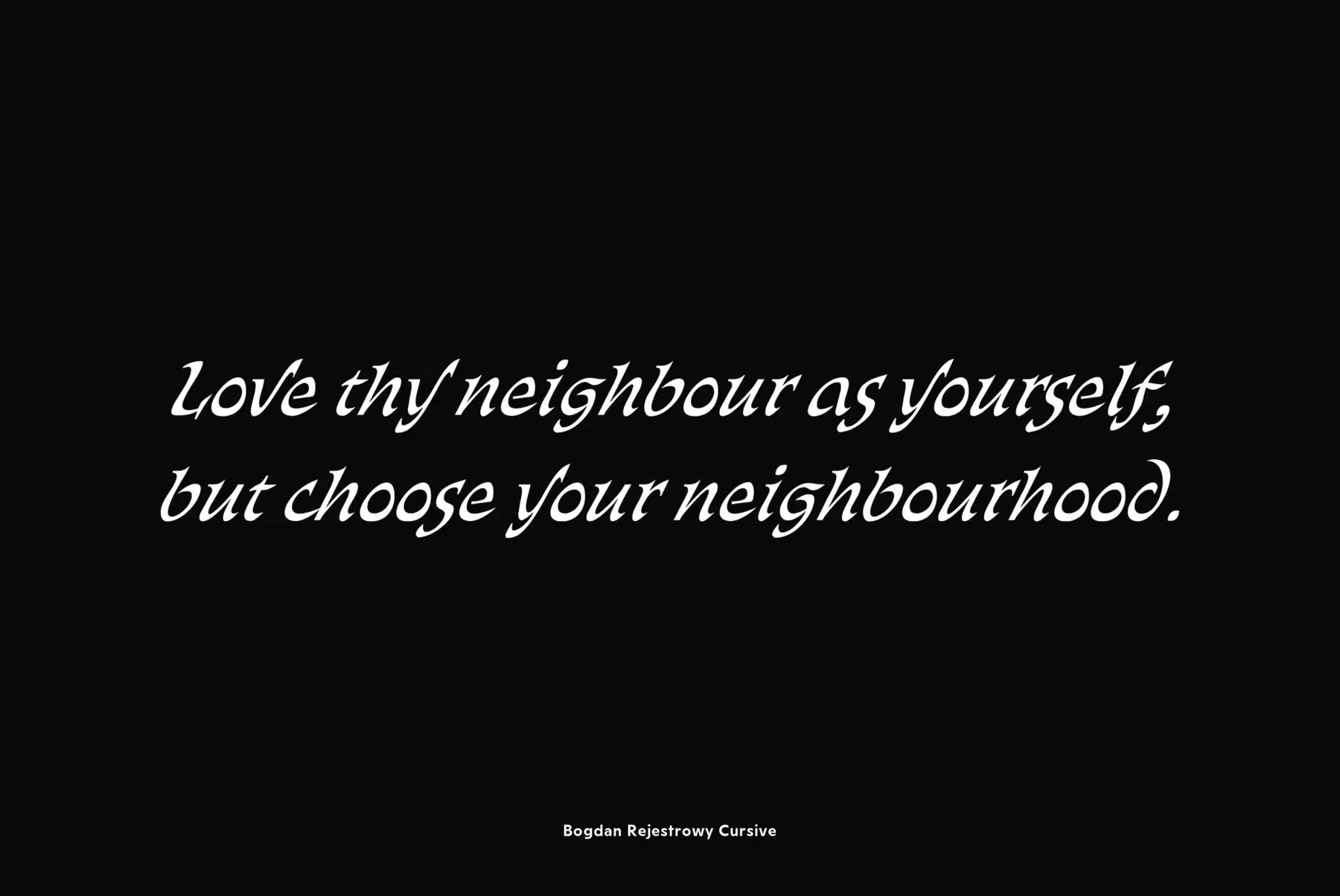Bogdan Rejestrowy Cursive Font - YouWorkForThem