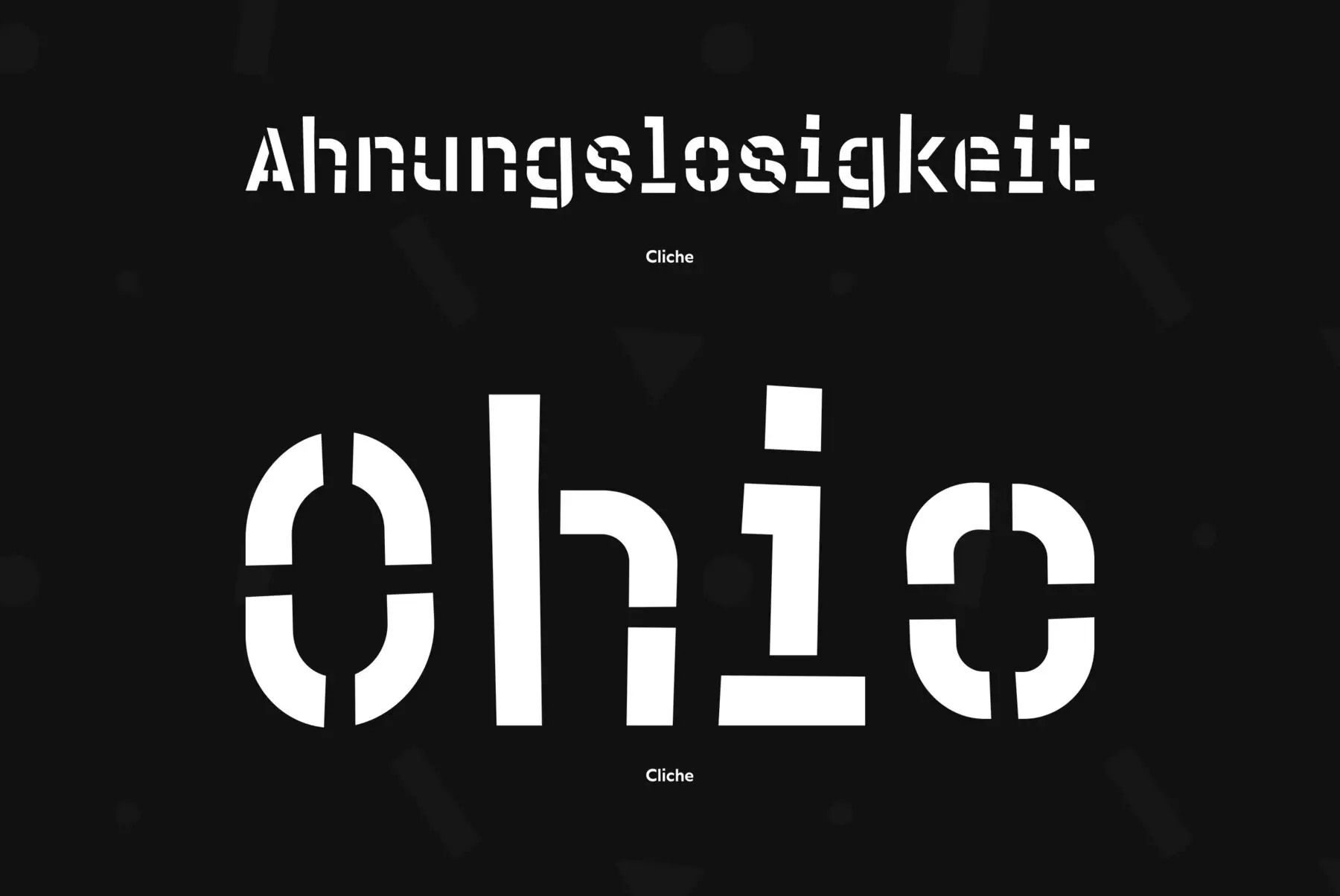Cliche Font - YouWorkForThem