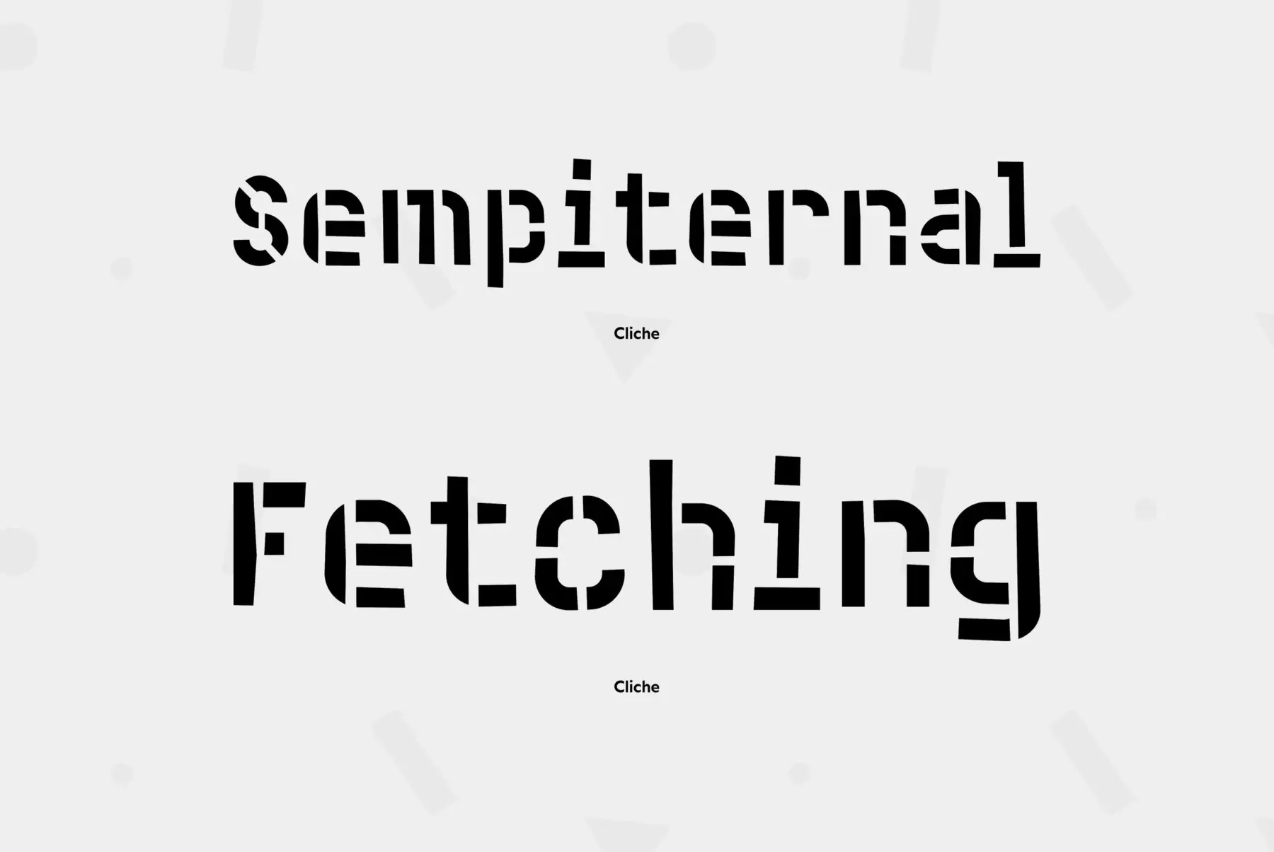 Cliche Font - YouWorkForThem