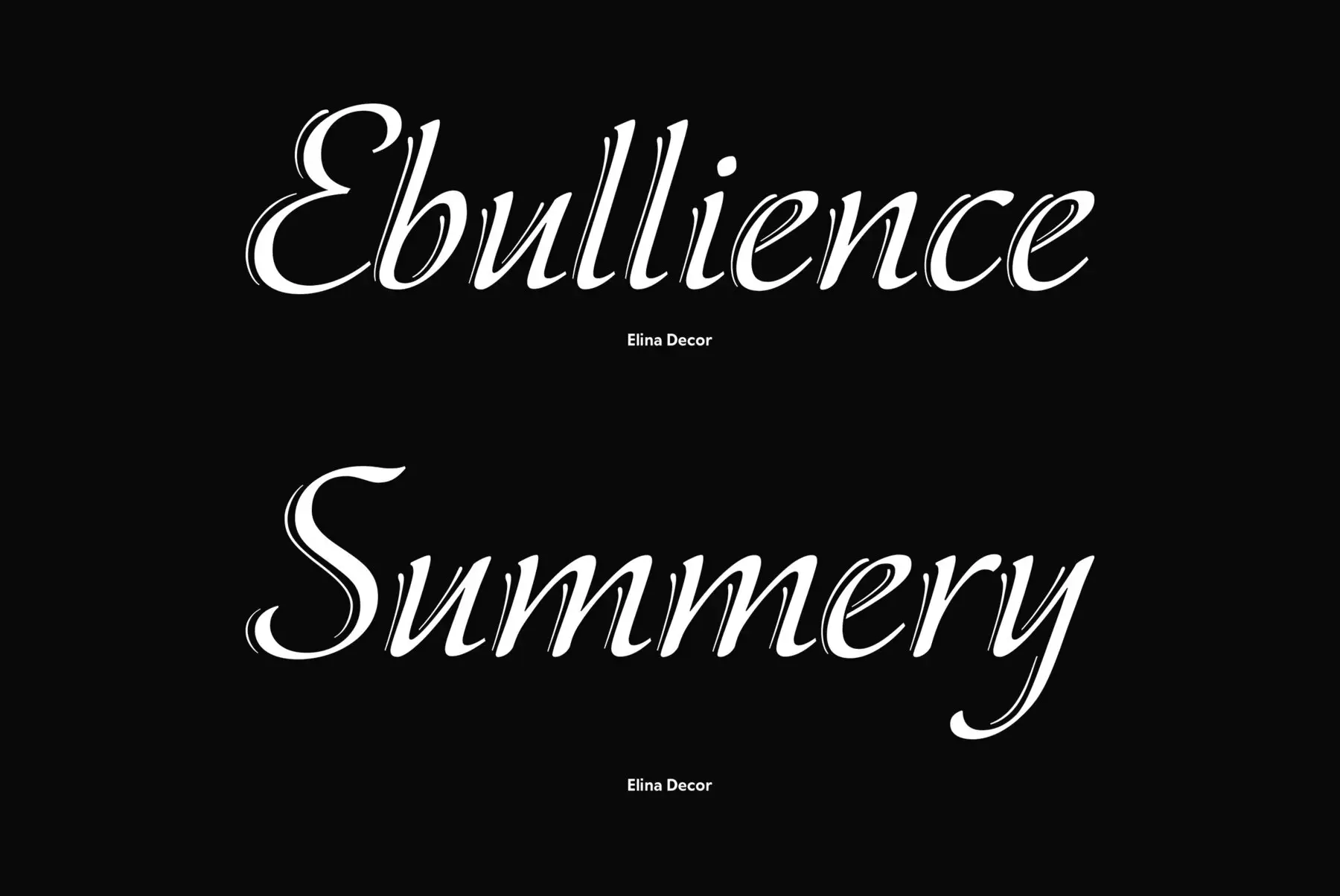 Elina Decor Font - YouWorkForThem