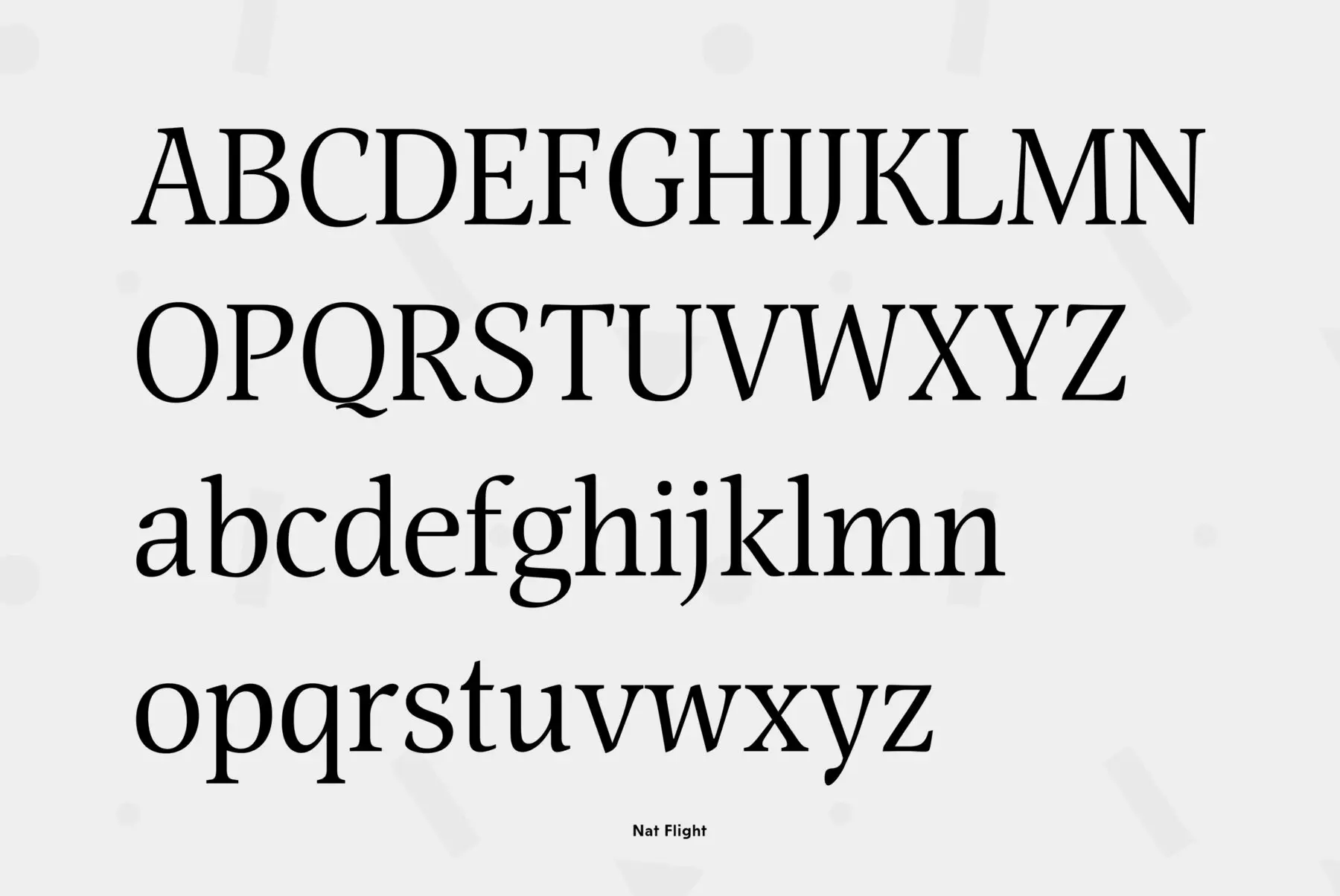 Nat Flight Font - YouWorkForThem
