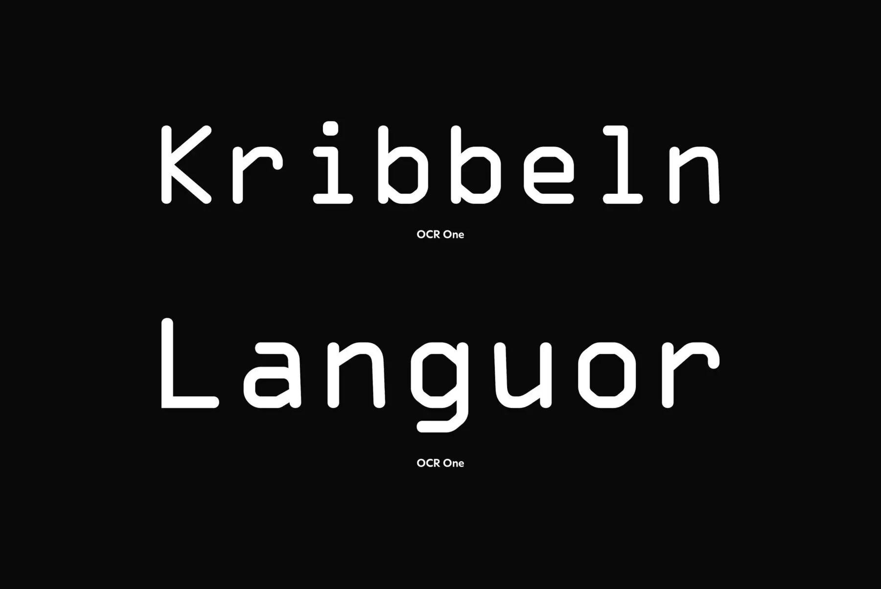 OCR One Font - FontPath