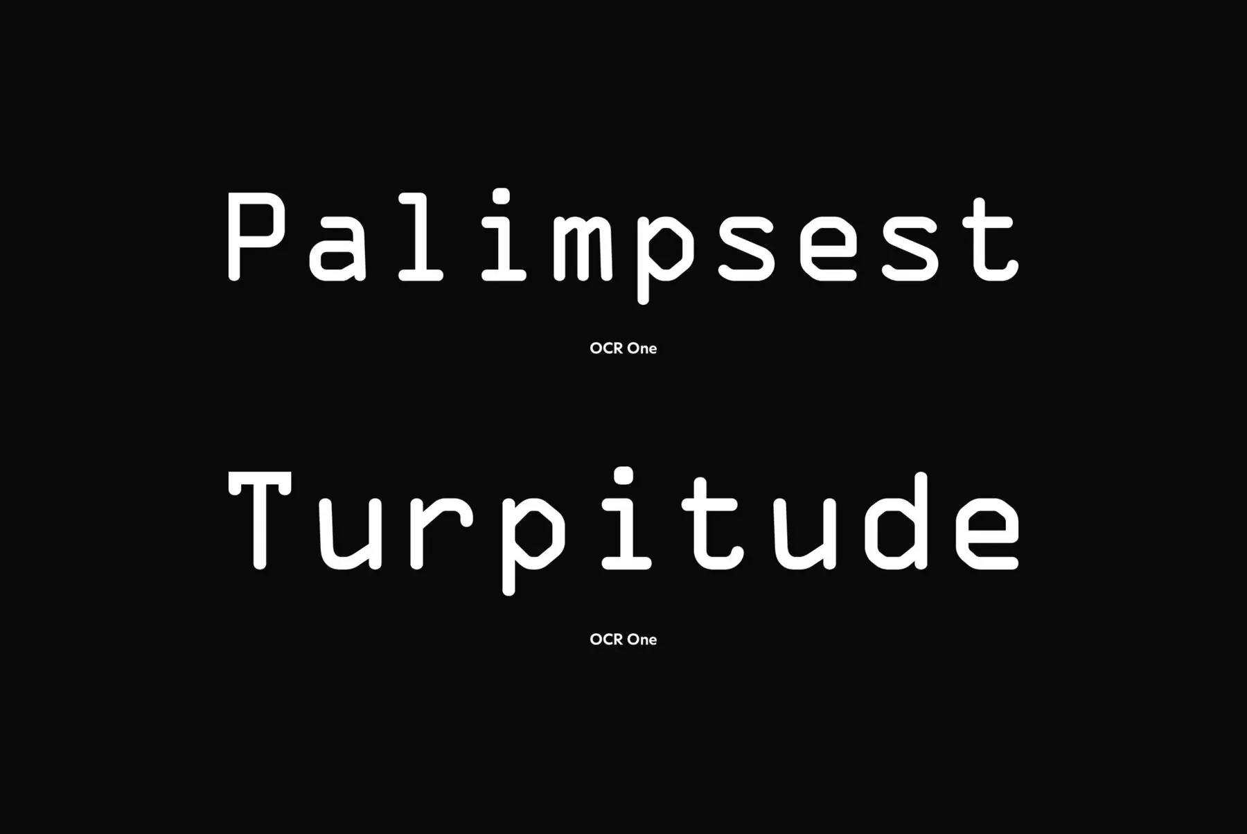 OCR One Font - FontPath