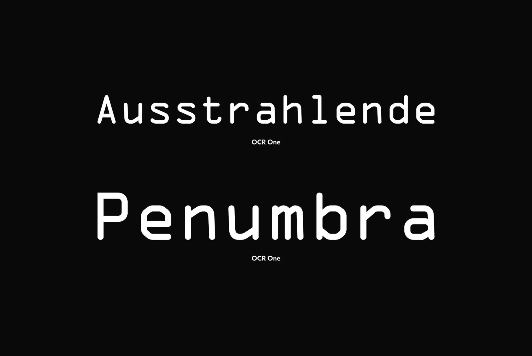 OCR One Font - FontPath