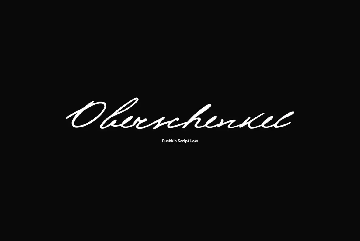 Pushkin Script Low Font - FontPath