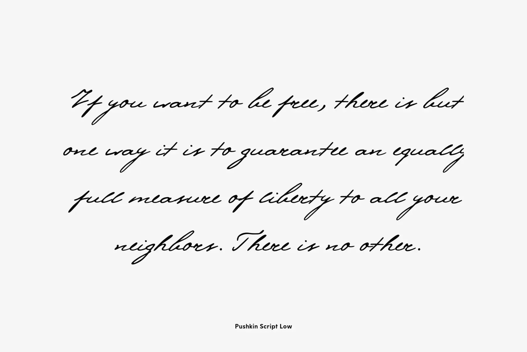 Pushkin Script Low Font - FontPath