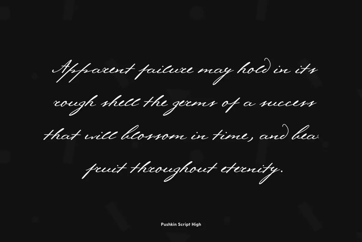 Pushkin Script High Font - FontPath