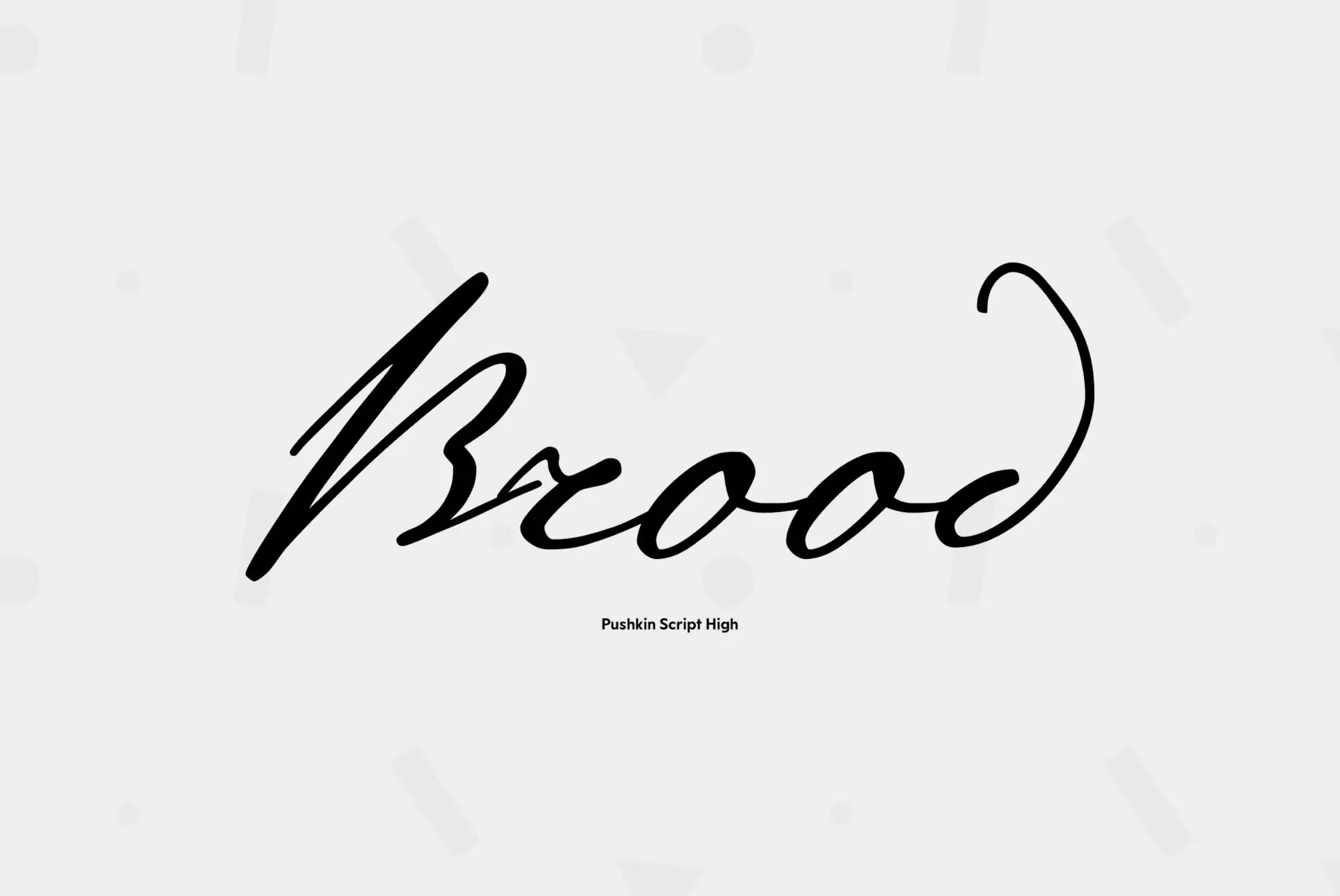 Pushkin Script High Font - FontPath