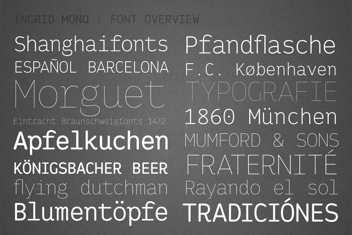 Ingrid Mono Font - FontPath