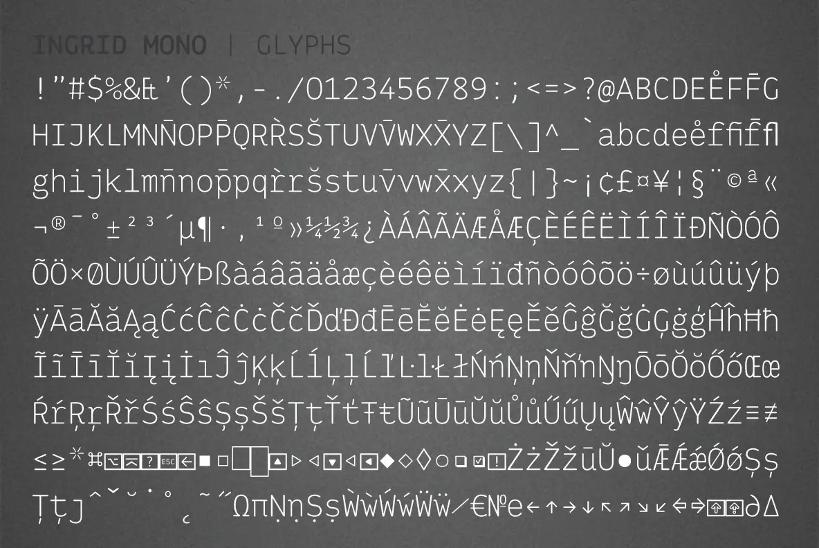 Ingrid Mono Font - YouWorkForThem