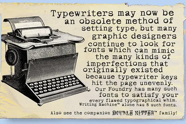 Writing Machine Font - YouWorkForThem