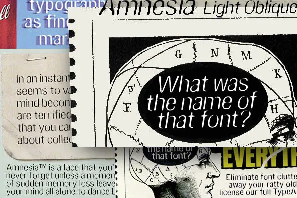 Amnesia Font - YouWorkForThem
