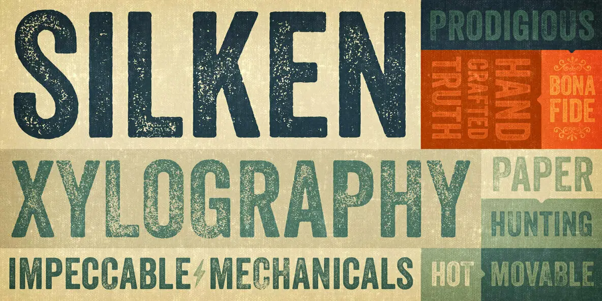Veneer Letterpress Font - YouWorkForThem