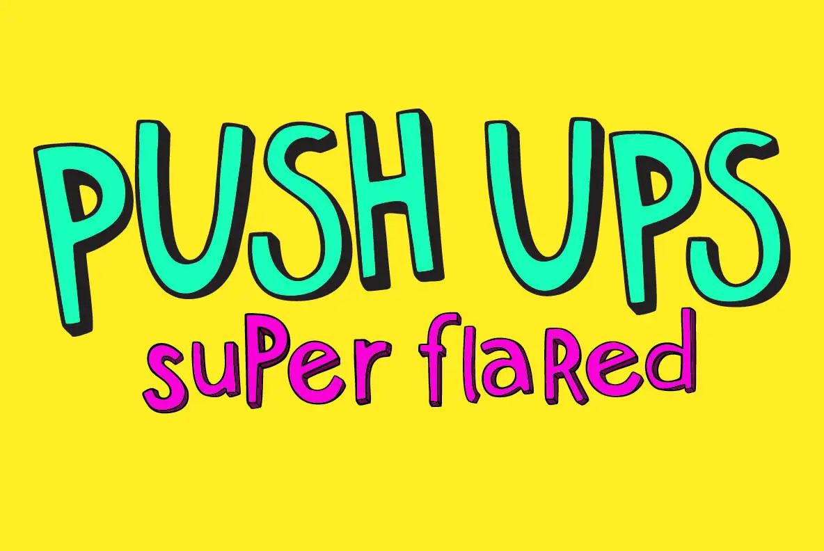 Push Ups Font - FontPath
