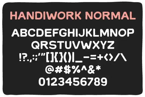 Handiwork Font - YouWorkForThem