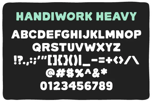 Handiwork Font - YouWorkForThem