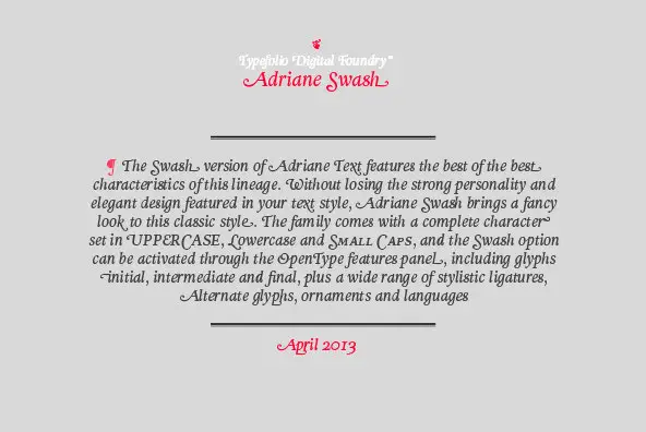 Adriane Swash Font - YouWorkForThem