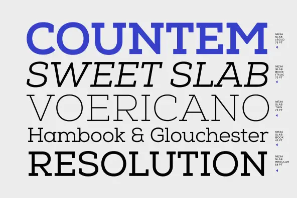 Nexa Slab Font - FontPath