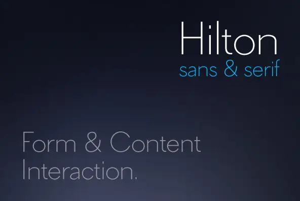Hilton Sans Font - FontPath