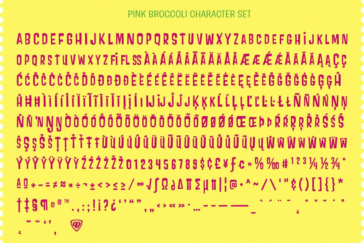 Pink Broccoli Font - YouWorkForThem
