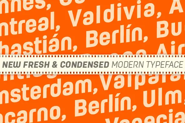 Moderna Condensed Font - FontPath