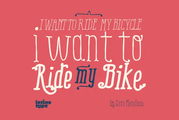Ride My Bike Serif Font - FontPath