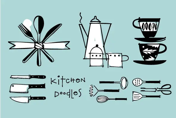 Kitchen Doodles Font - YouWorkForThem