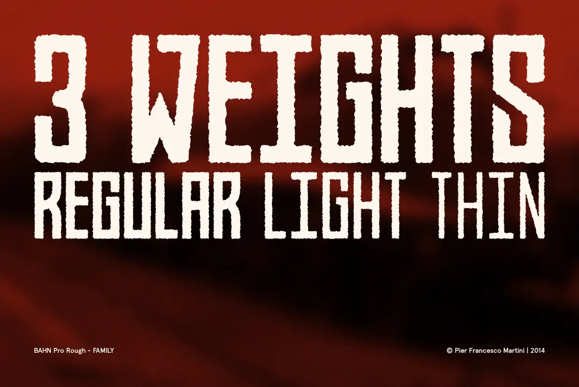BAHN Pro Rough Font - FontPath