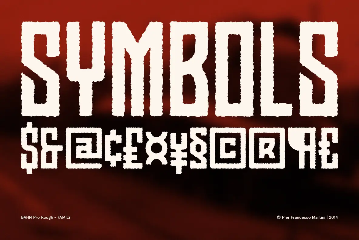 BAHN Pro Rough Font - FontPath