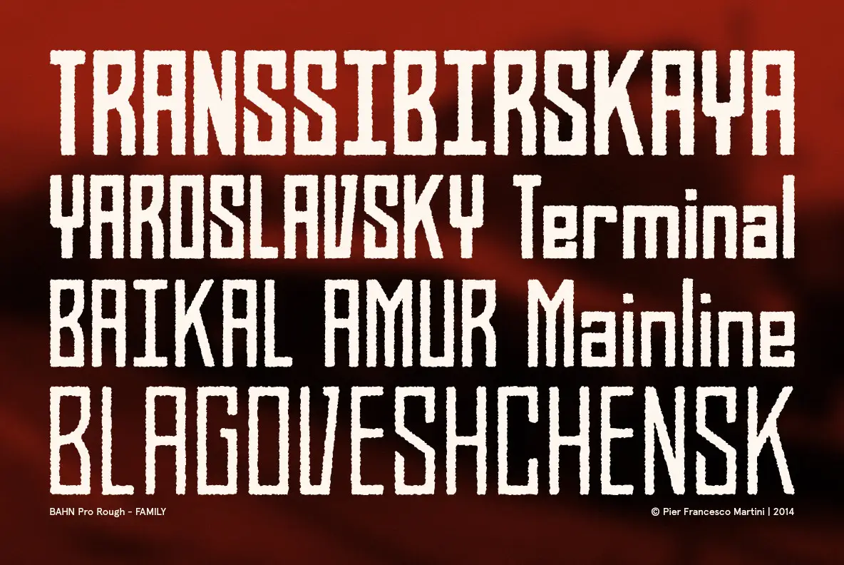 BAHN Pro Rough Font - FontPath