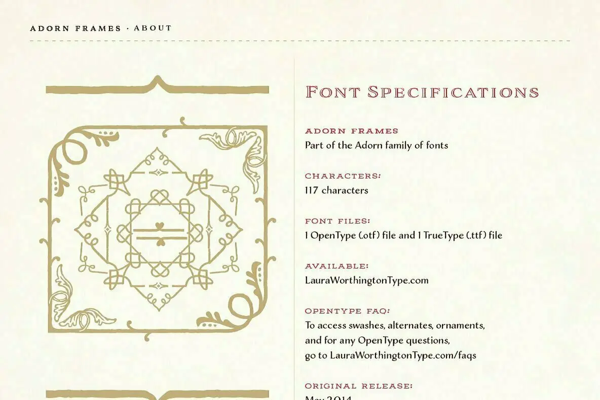 Adorn Frames Font - FontPath