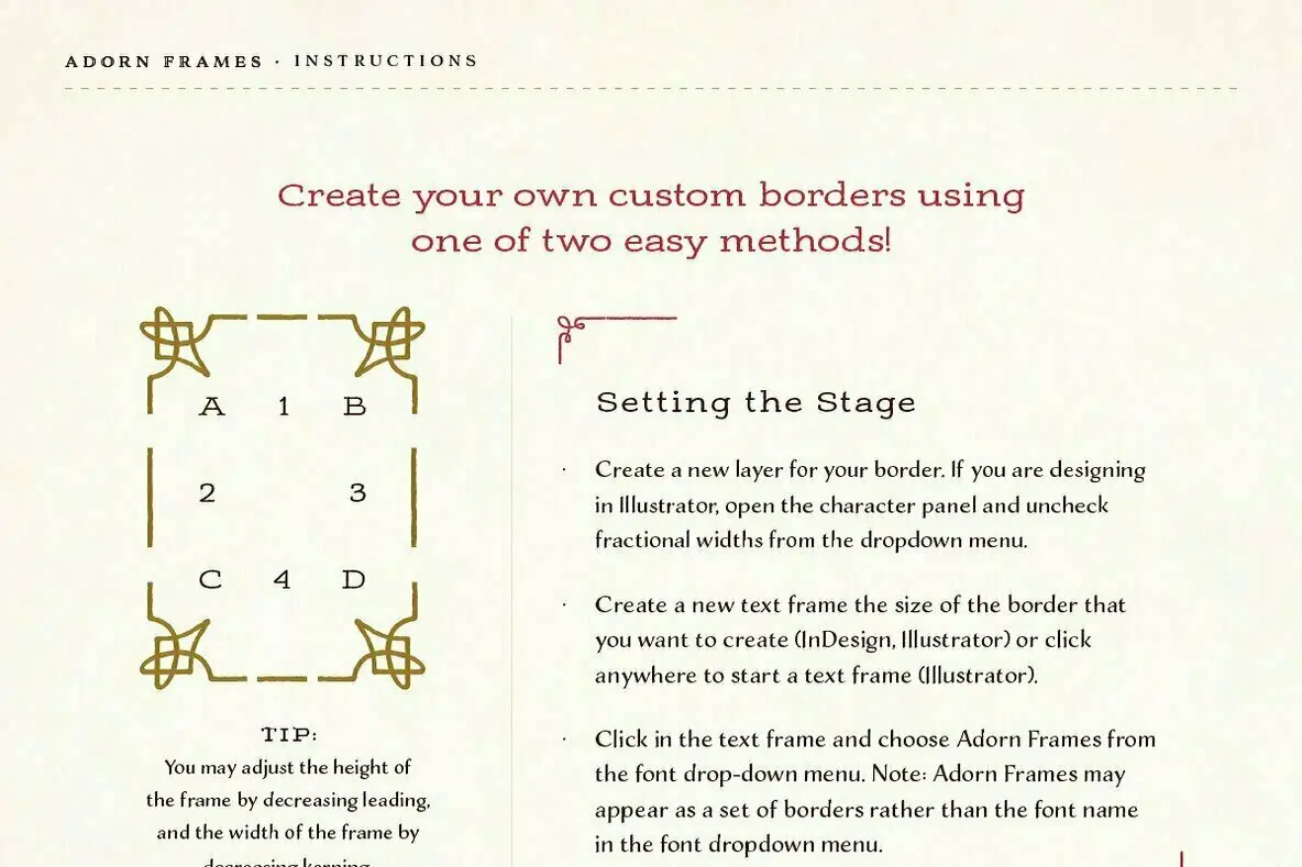 Adorn Frames Font - FontPath