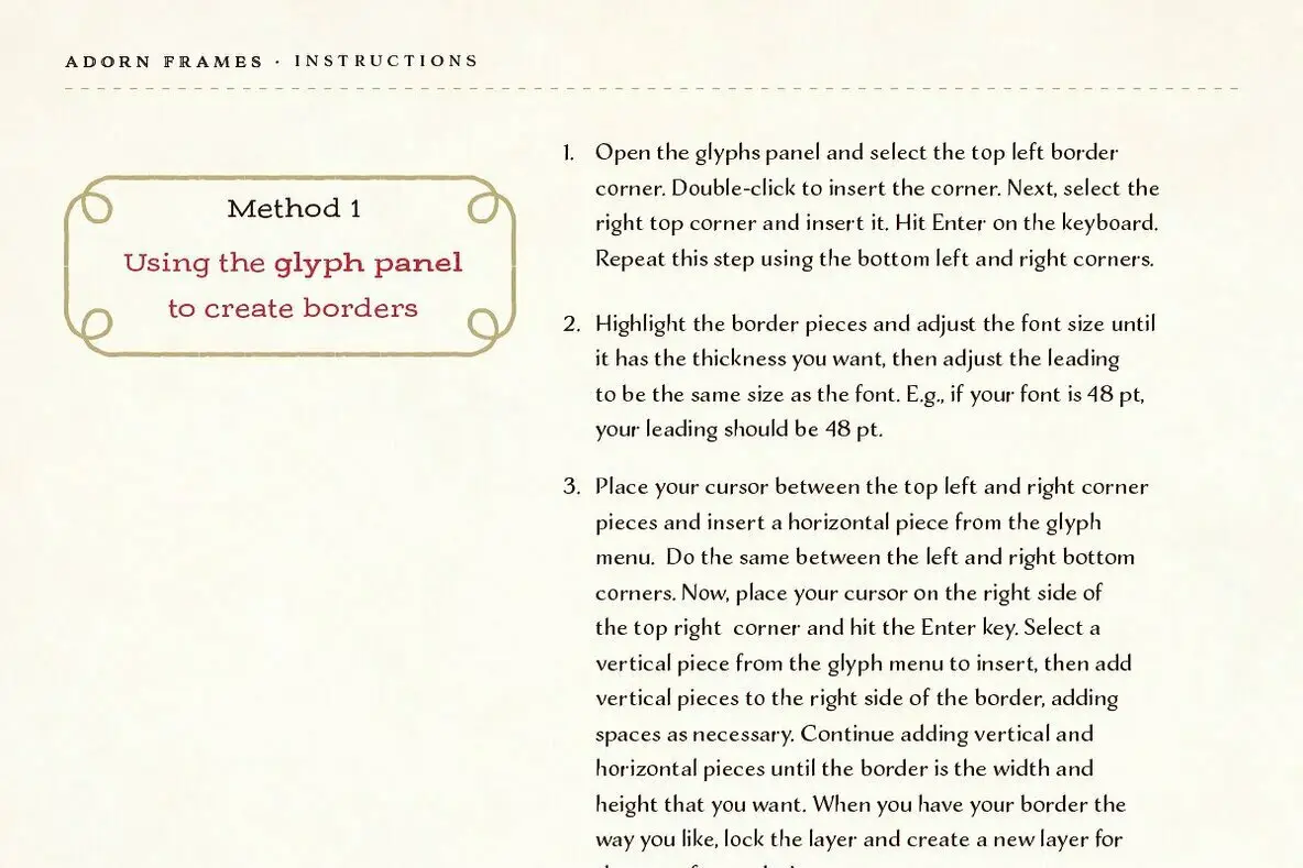 Adorn Frames Font - FontPath