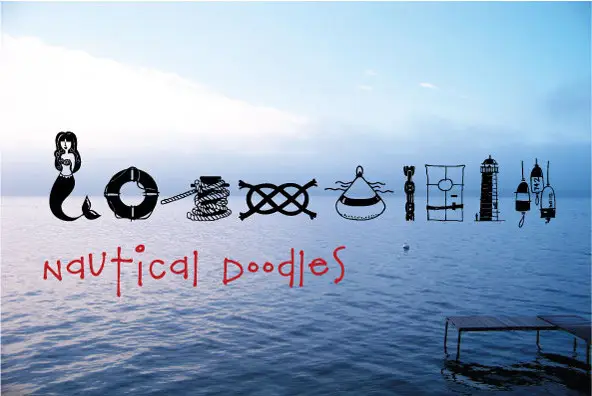 Nautical Doodles Font - YouWorkForThem