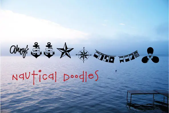Nautical Doodles Font - YouWorkForThem