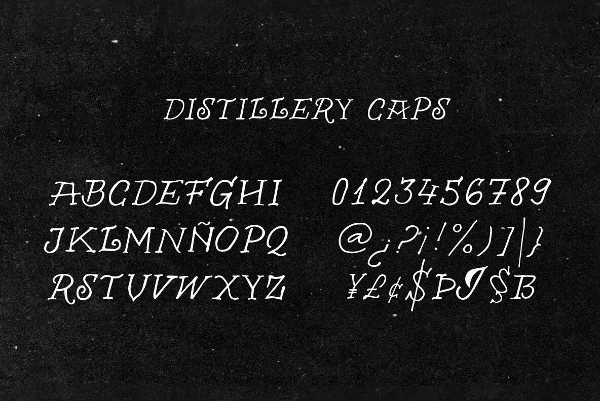 Distillery Set Font - YouWorkForThem