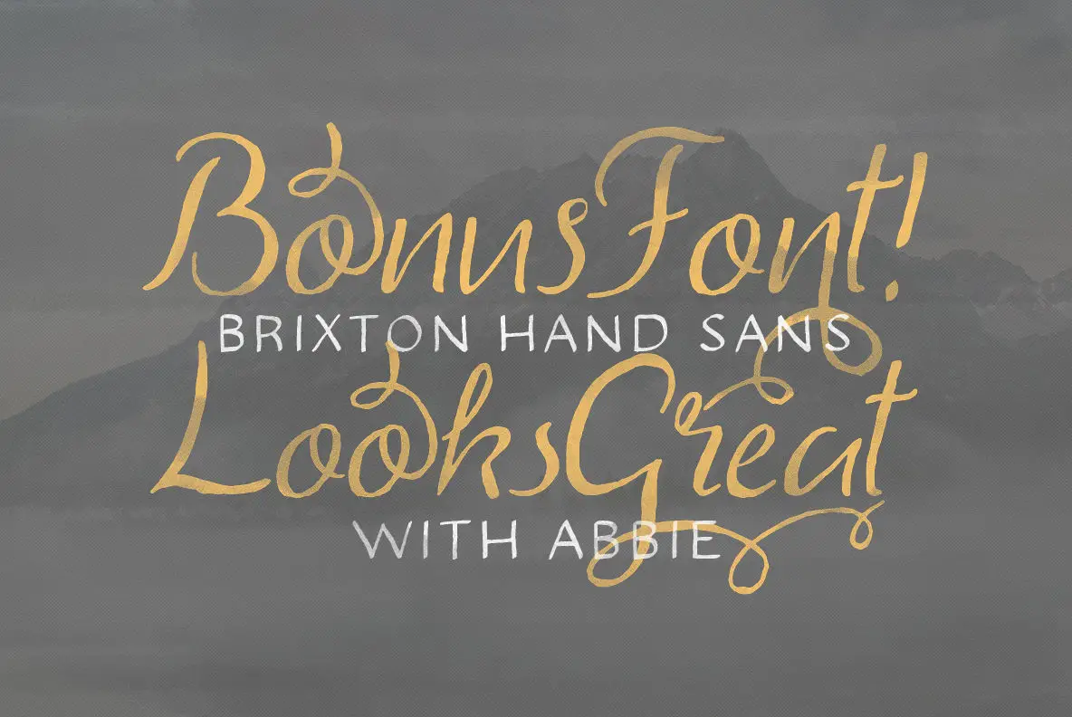 Abbie Script Bonus Font Font - FontPath