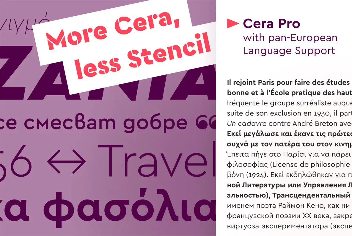Cera Stencil PRO Font - FontPath