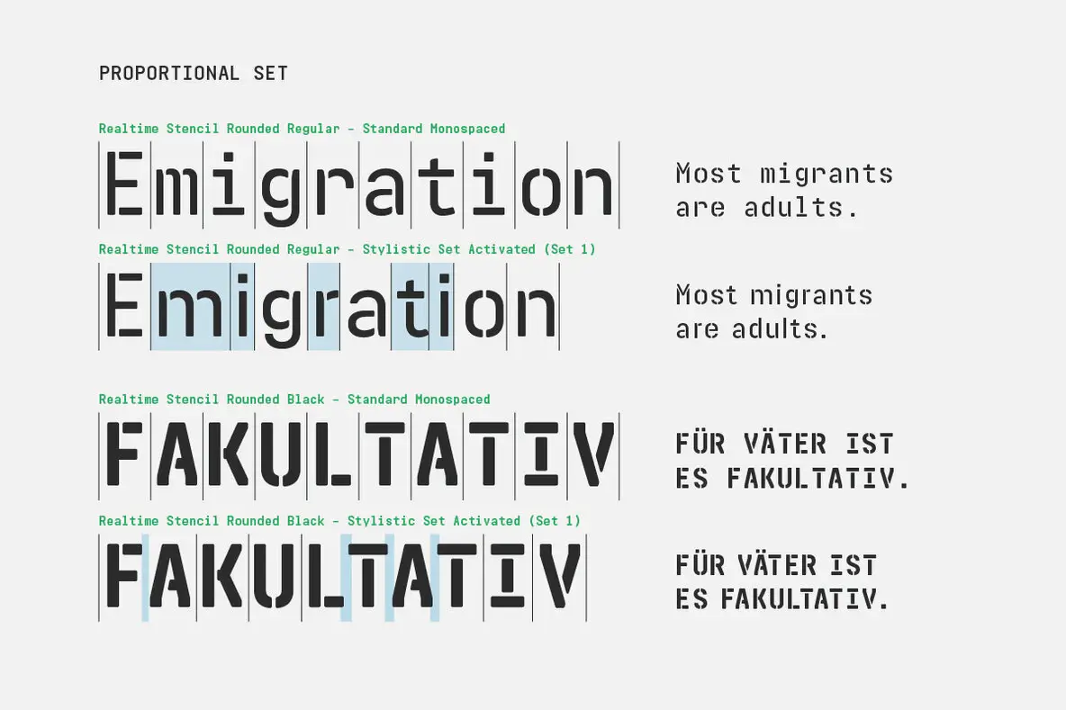 Realtime Stencil Rounded Font - YouWorkForThem