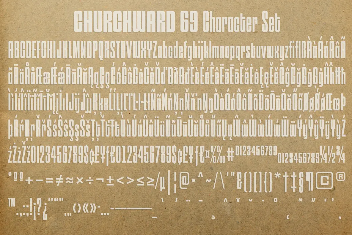 Churchward 69 Font - FontPath