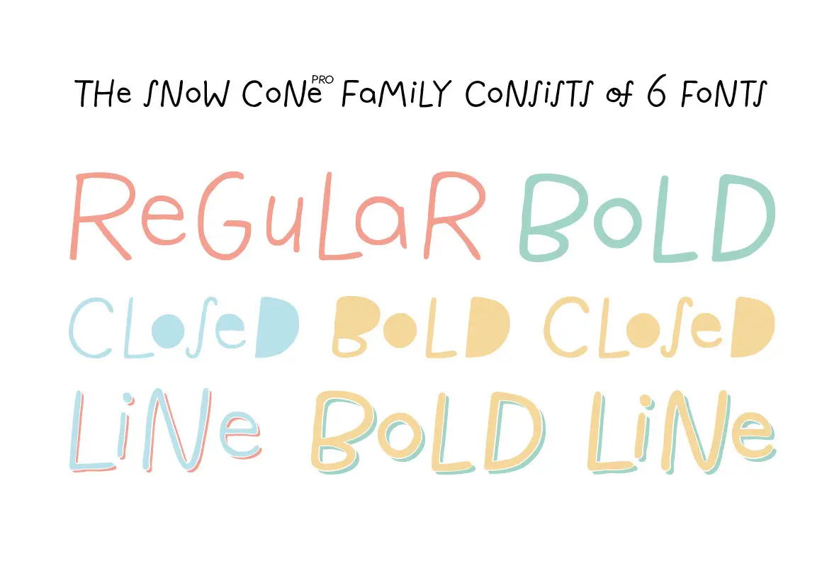 Snow Cone Pro Font - FontPath