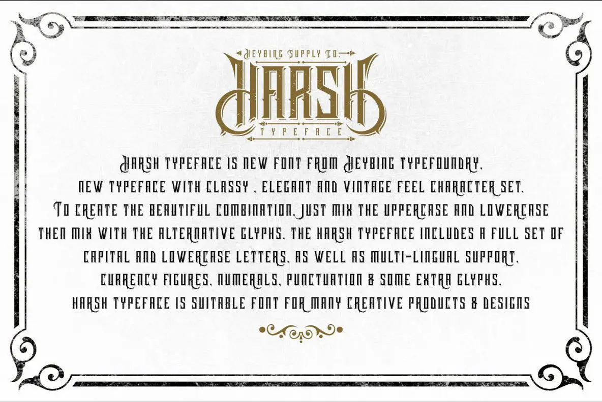 Harsh Typeface Font - YouWorkForThem