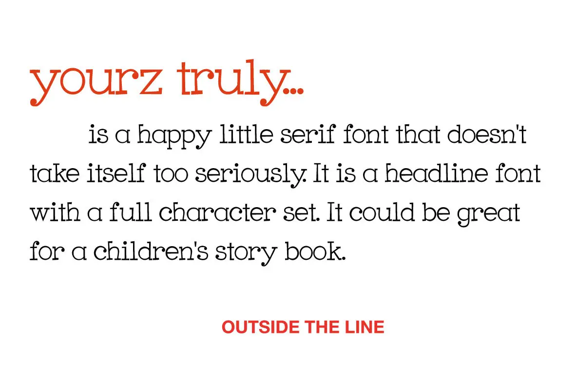 Yourz Truly Font - FontPath